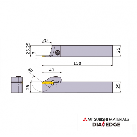 ΜΑΝΕΛΑ GYQL2525M00-F20 MONOBLOCK MITSUBISHI - InTool - Intool.gr